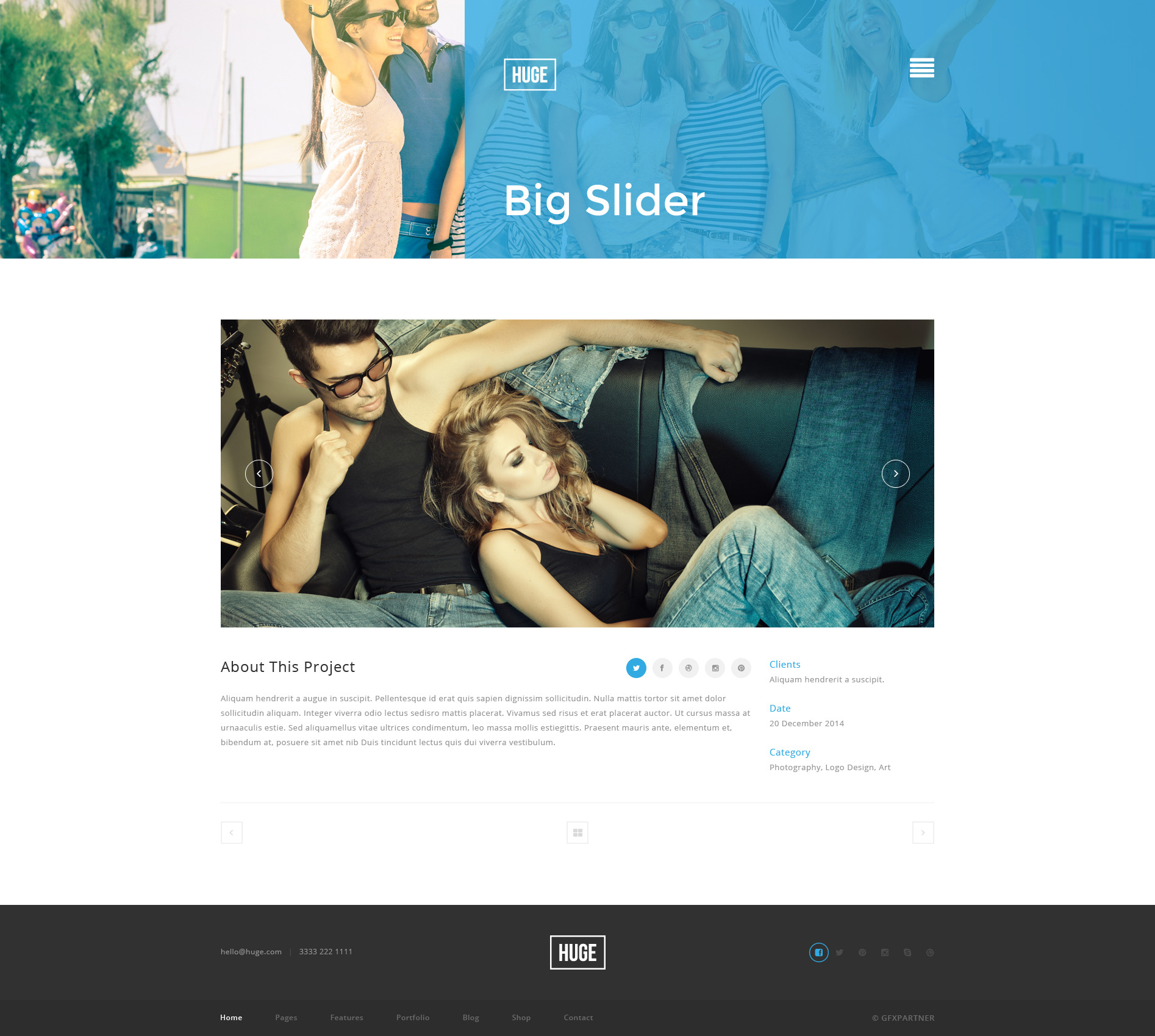 HUGE - Multipurpose PSD Template by GfxPartner | ThemeForest